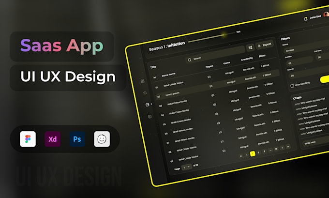 Do saas design, web app ui, and desktop application design, figma ui ux design by Visionnexus ...