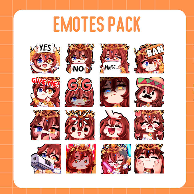Make custom emotes for twitch by Krowart | Fiverr