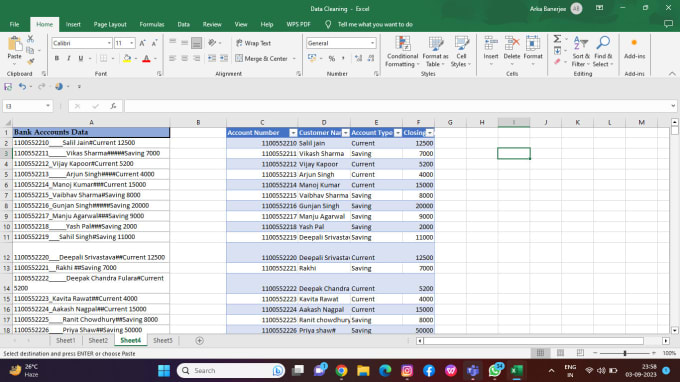 Clean excel spreadsheet, excel data cleaning by Arkabanerjeeaer | Fiverr Clean excel spreadsheet, excel data cleaning by Arkabanerjeeaer | Fiverr