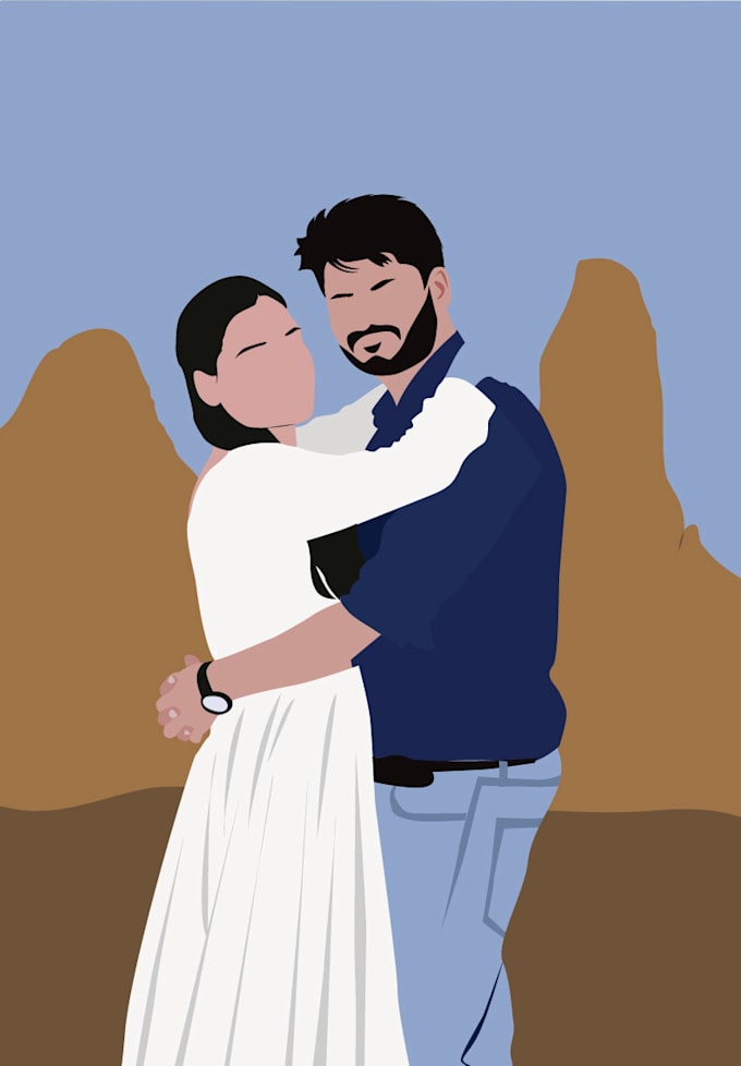 Draw faceless minimalist vector illustration by Designgineer12 | Fiverr