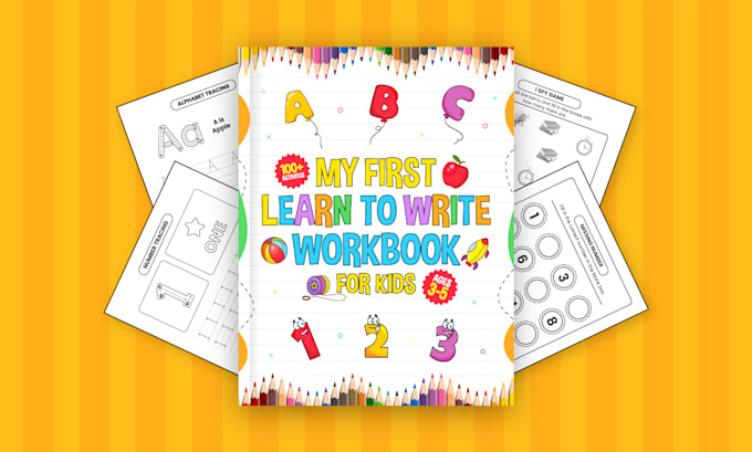 Do handwriting practice and workbook, activity book cover design for ...