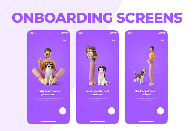 Create onboarding and splash screen design for mobile app by ...
