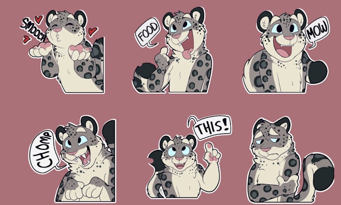 Draw custom furry telegram sticker, discord animated sticker,crypto ...