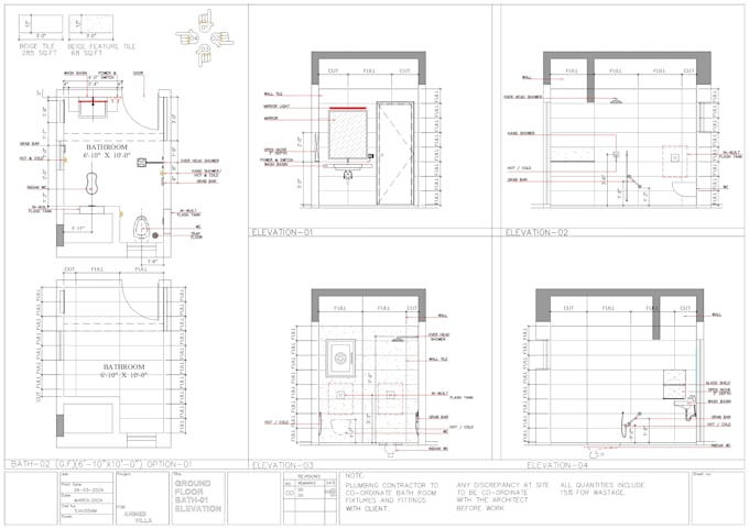 Redraw 2d floor plan electrical and elevation in autocad by Hussam689 ...