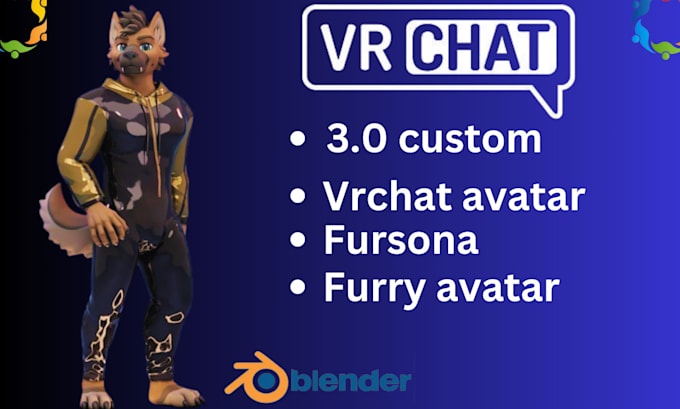 Create 3d model, vrchat avatar, furry avatar, vrc character by Charlie ...