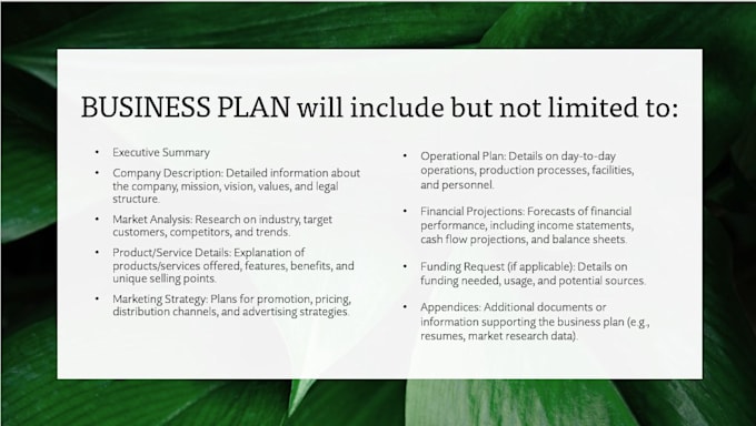 Develop a comprehensive business plan for your startup by Qazisaibb ...