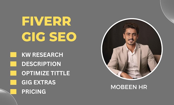 Write optimized fiverr gig seo description and fiverr profile setup by ... Write optimized fiverr gig seo description and fiverr profile setup by ...
