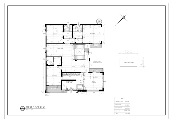 Draw your floor tile layouts in autocad by Aamirmalah | Fiverr