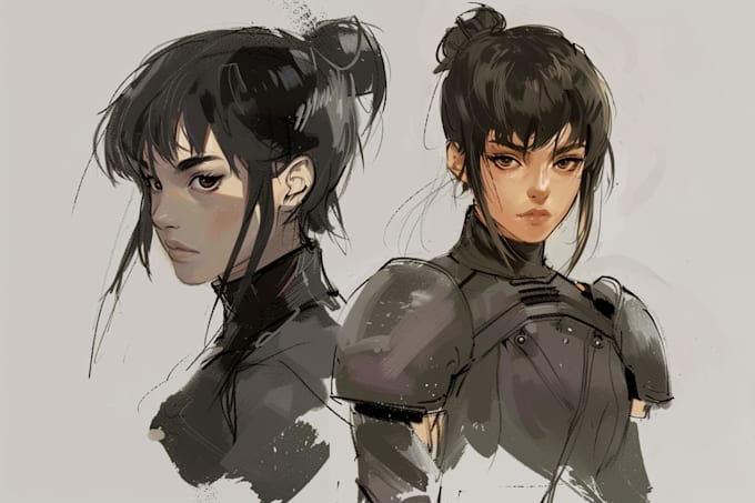 Make an awesome original anime character concept art by Teodoralenci ...