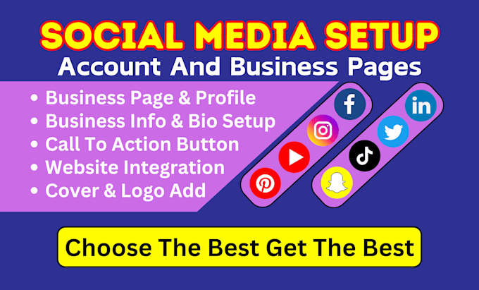 Create and set up your social media accounts and setup facebook ...