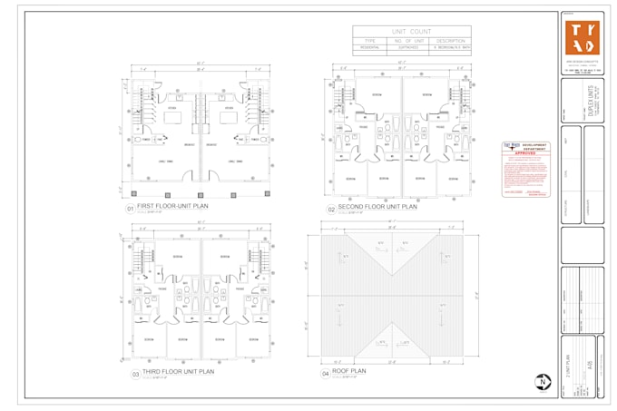 Architectural and construction drawings using autocad 2d city permit ...