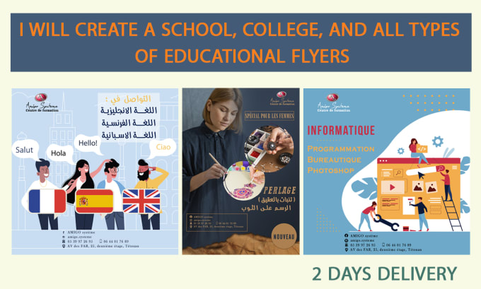Design a school and all types of educational flyers by Monimissabyoune ...