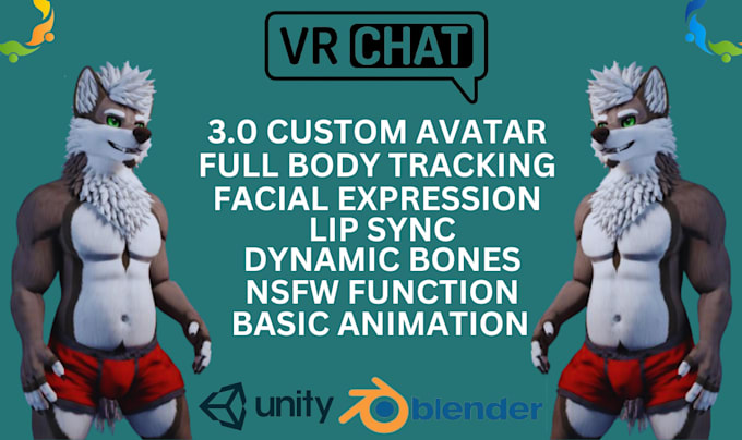 Create custom vrchat avatar, 3d furry model, nsfw fursona by Arianna_vr | Fiverr