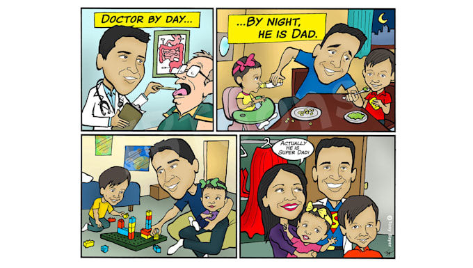 Draw a custom comic strip according to your storyline by Tbtoons | Fiverr