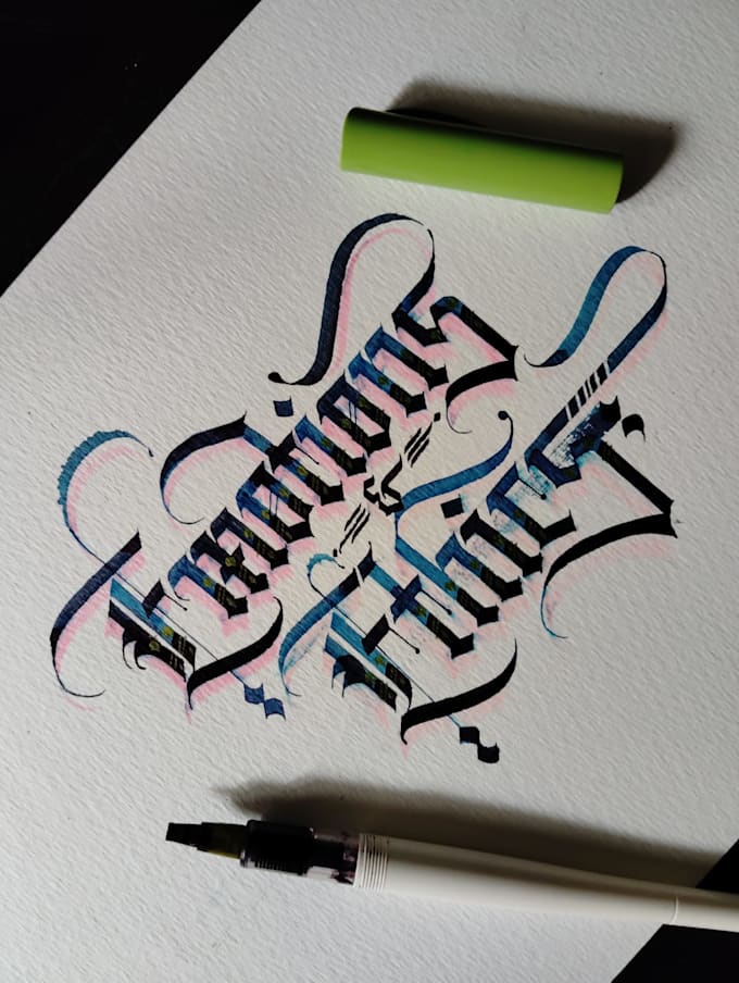 Do calligraphy in modified fonts by Babu123 | Fiverr