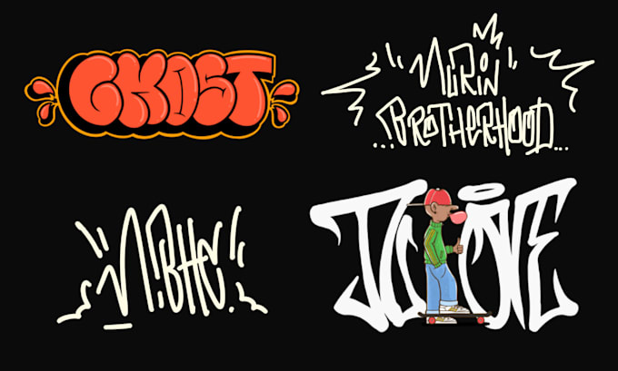 Do custom graffiti art and lettering for your project by Idamyuski | Fiverr