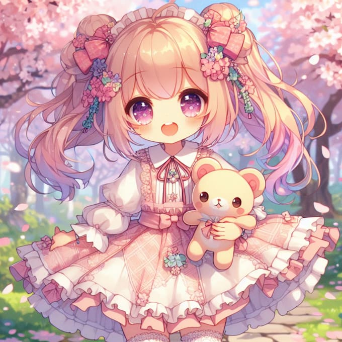 Make a cute 2d anime character by Amaopkins | Fiverr