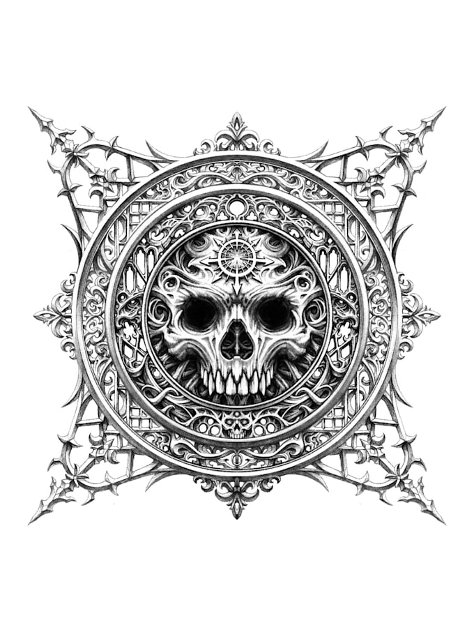 Teach you to draw a dark gothic illustration by Garsiauw | Fiverr