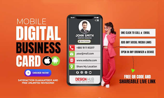 Build clickable digital business card like a mini website by Designer ...