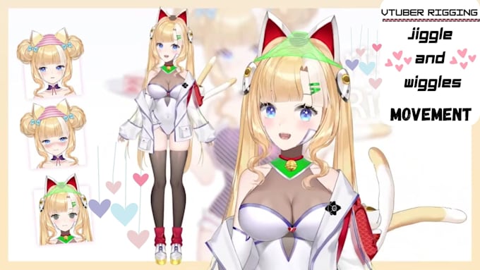 Draw and rig 2d vtuber, 2d vtuber model, live2d rig, steaming avatar by Samuelodrerinu8 | Fiverr