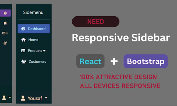 Make responsive website navbar with five section slider or animation by Aonyka786 | Fiverr