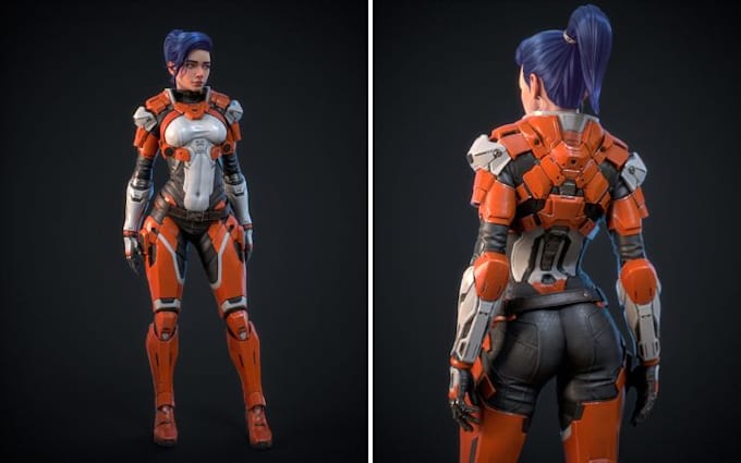 Realistic 3d model game character gmod character modeling for game or ...