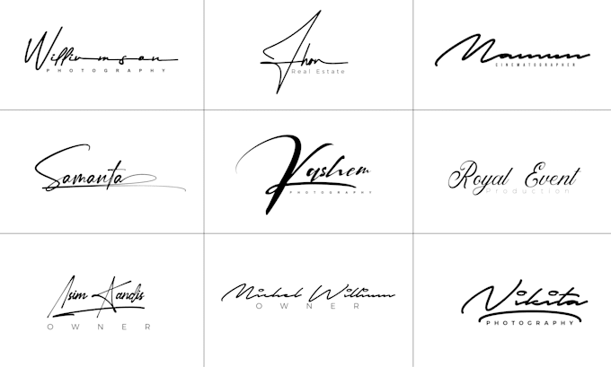 Design handwriting, scripted, signature, cursive, handwritten logo by ...