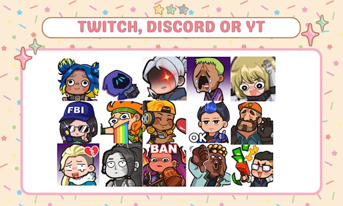 Make a custom twitch discord emotes or sticker for you by Itskersu | Fiverr