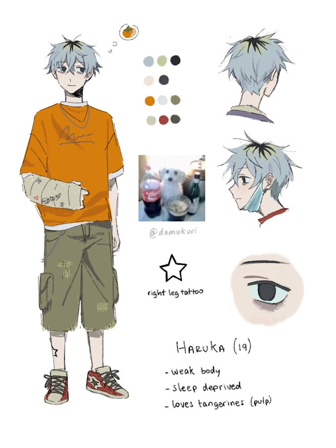 Draw your character sheet by Damukuri | Fiverr