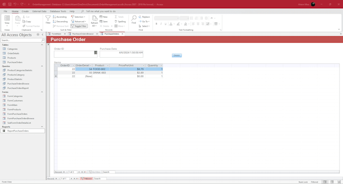 Create microsoft access database, forms and reports by Akiemmoo | Fiverr