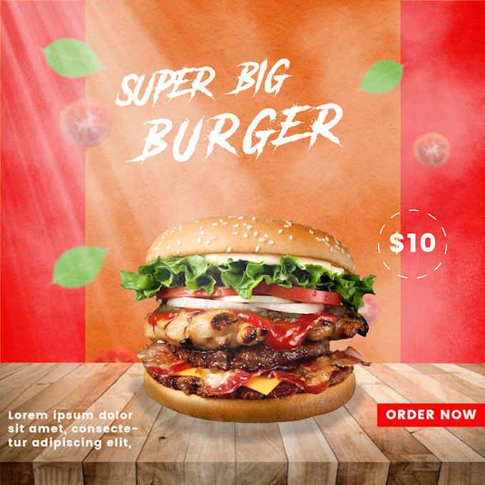 Create a poster advertising design for food by Zenmaxta | Fiverr