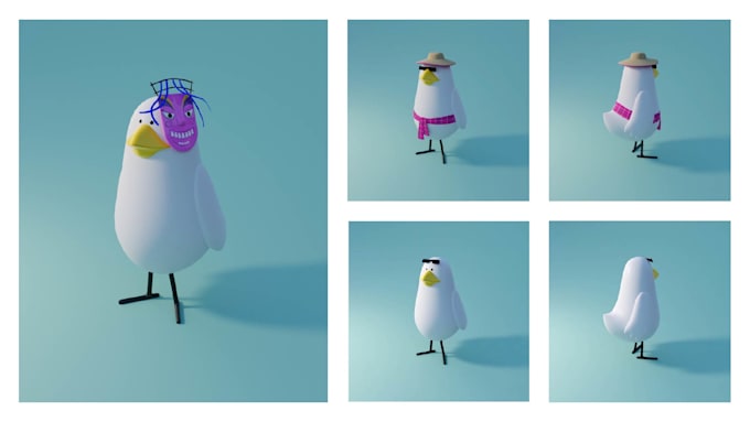 Do 3d model of a character with texture from 2d artwork by ...