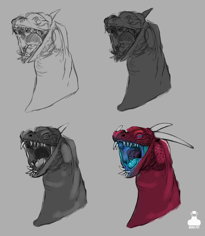 Draw cheap and fast sketches by Manapot647 | Fiverr