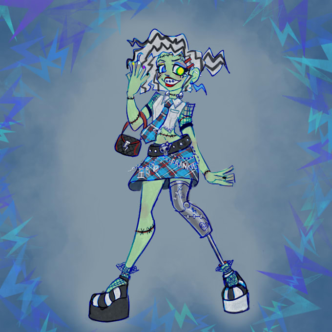 Draw custom y2k style character by Hyerkin | Fiverr