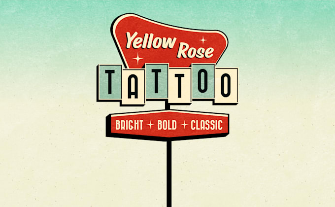 Design mid century modern sign, retro vintage signage by Potraitart ...