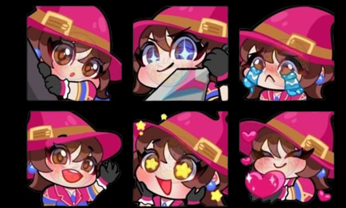 Make art emotes custom cartoon animated stickers, for telegram, giphy ...