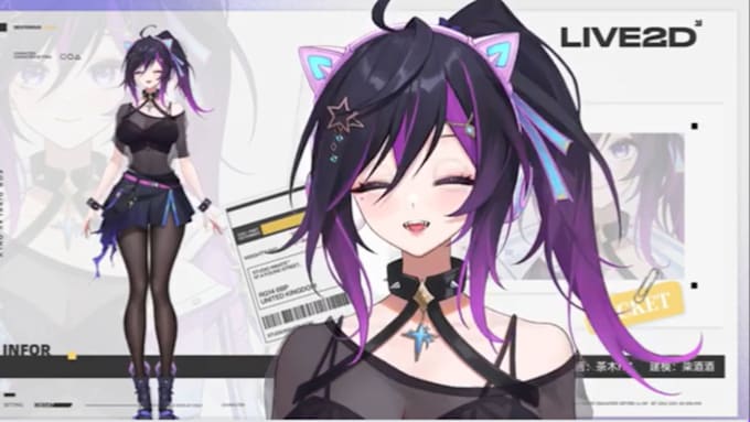Create a live2d vtuber model,vtuber design,anime,live2d rigging for ...
