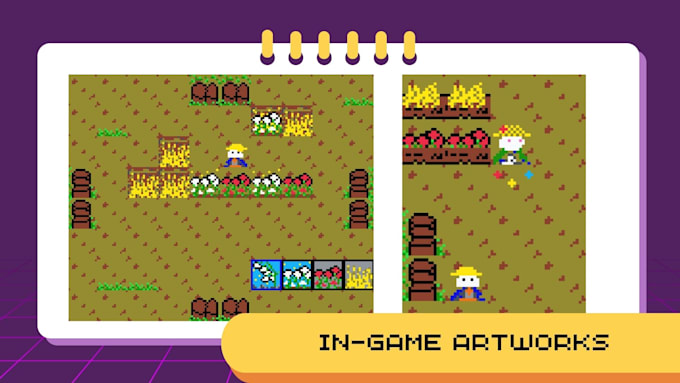 Draw simple 2d pixel art for video games by Iitoobb | Fiverr