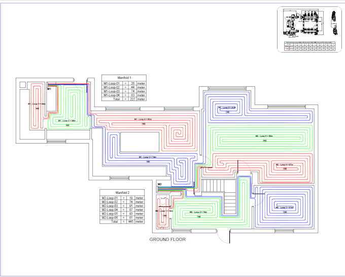 Do ufh under floor heating loop layout within 12 hours by Richard5800 ...