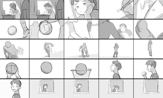 Draw and illustrate anime manga storyboard graphic novel storyboard by ...