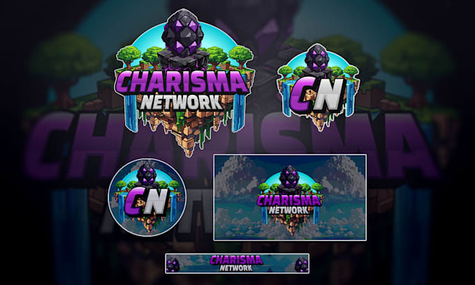 Full asset logo server minecraft and banner animate by Arkprod | Fiverr