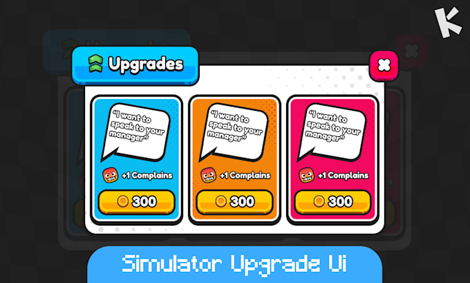 Design a player engaging roblox ui for your roblox game by Stickrs | Fiverr