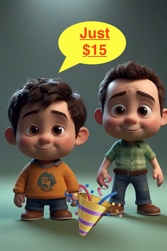 Design custom 3d pixar style cartoon characters, avatar, logo and ai ...