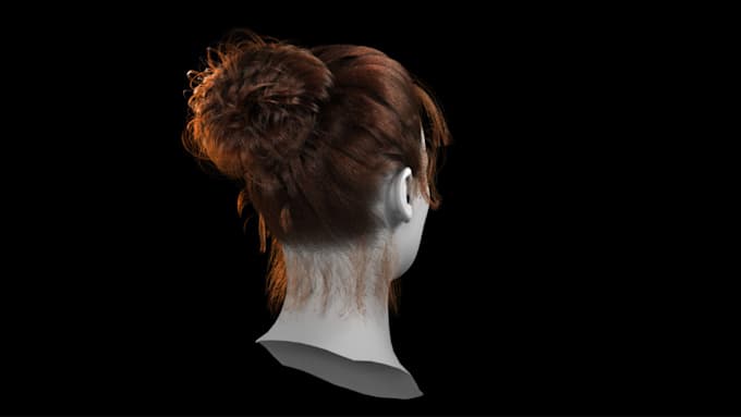 3d realistic hair,braid hair model,xgen hair,unreal engine hair groom ...
