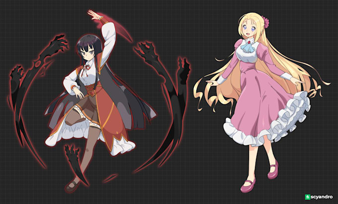 Draw your character in anime cell shade style by Scyandro | Fiverr