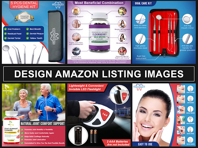 Design amazon listing pictures, product infographics images by Waqas1baig | Fiverr