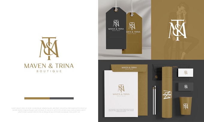 Do modern minimalist luxury business logo design by Pixelgraphico | Fiverr