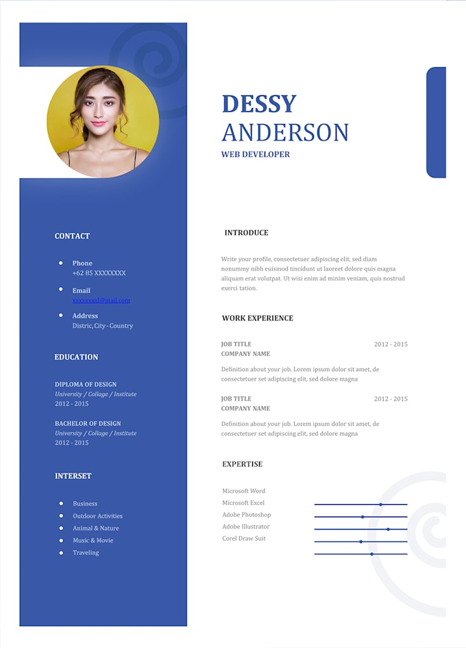 Make professional resume design, poster, flyer by Ahsanzhang | Fiverr