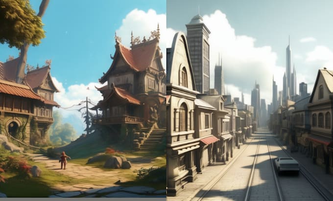 Create 3d game environment, 3d environment, game art, level design ...