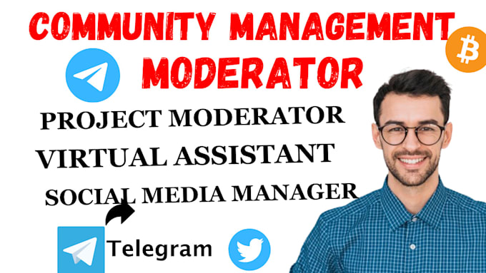 Social media, community manager, crypto project moderator, virtual ...